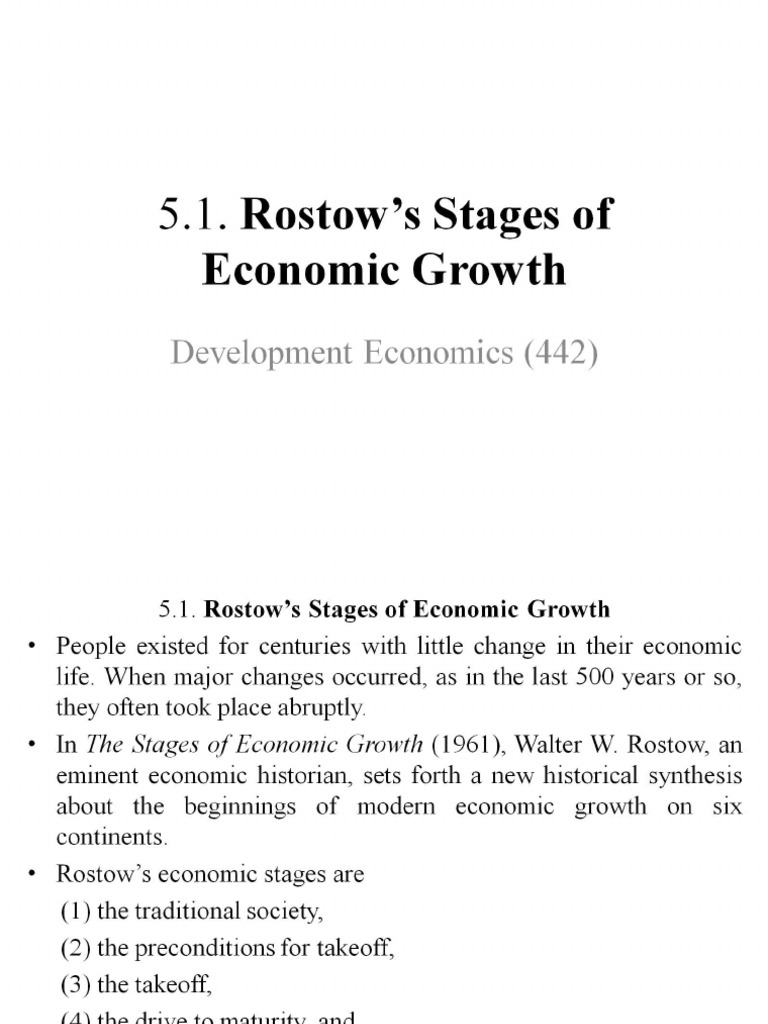 5.1 - Rostow Growth Stage | PDF