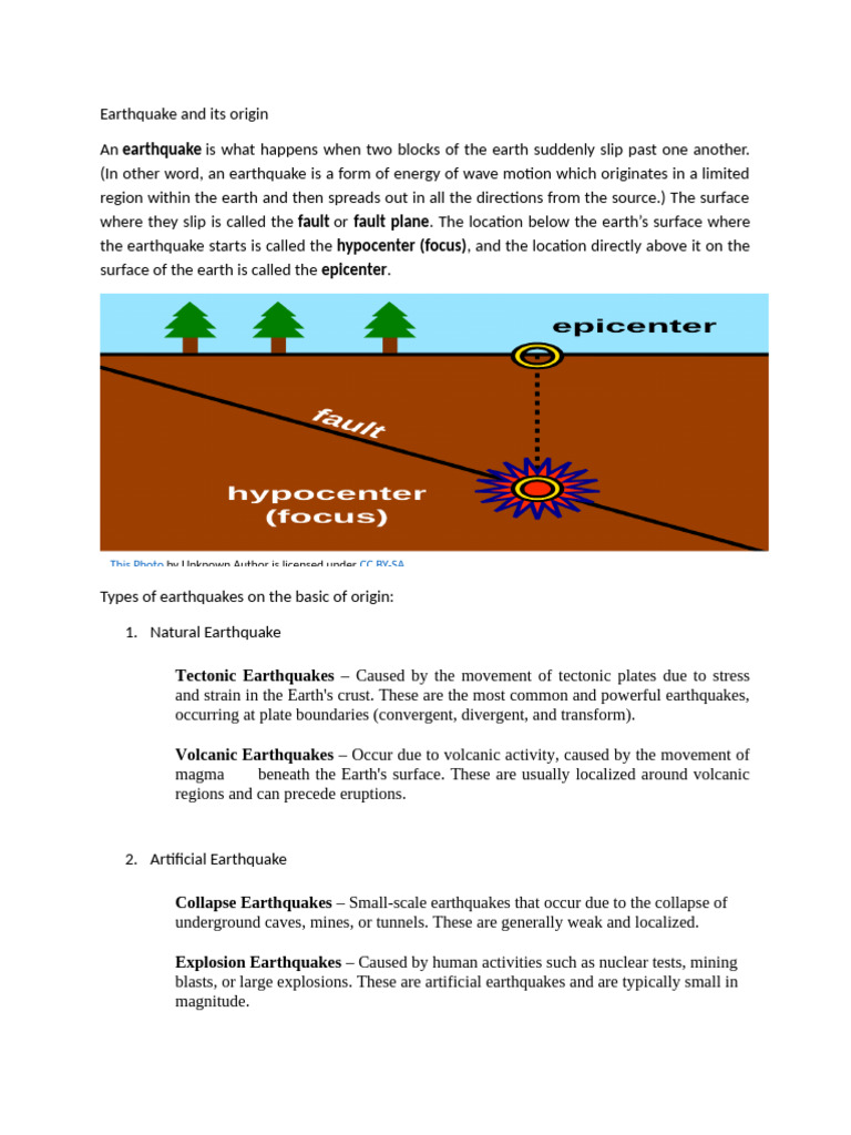 Earthquake and Its Origin | PDF | Seismology | Earthquakes