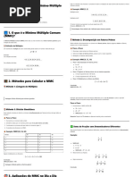 Cálculo do Mínimo Múltiplo Comum (MMC) | PDF | Número primo | Matemática