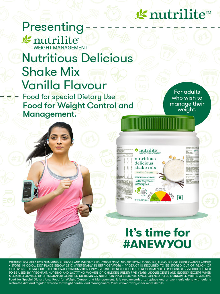 Nutritious Vanilla Shake for Weight Management | PDF | Dietitian | Diet ...