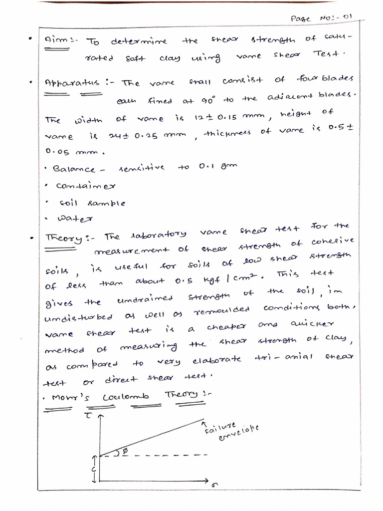 Vane Shear Test | PDF