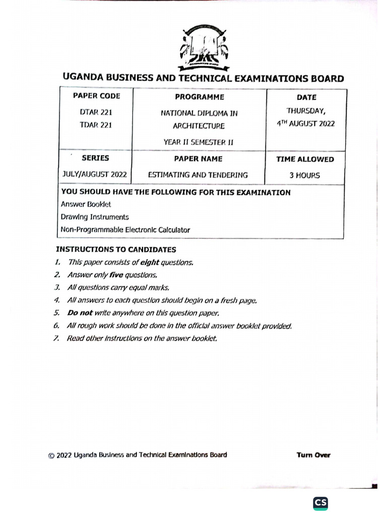 Estimation and Tendering | PDF