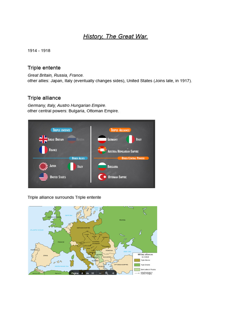 History, The Great War | PDF | Allies Of World War I | Austria Hungary