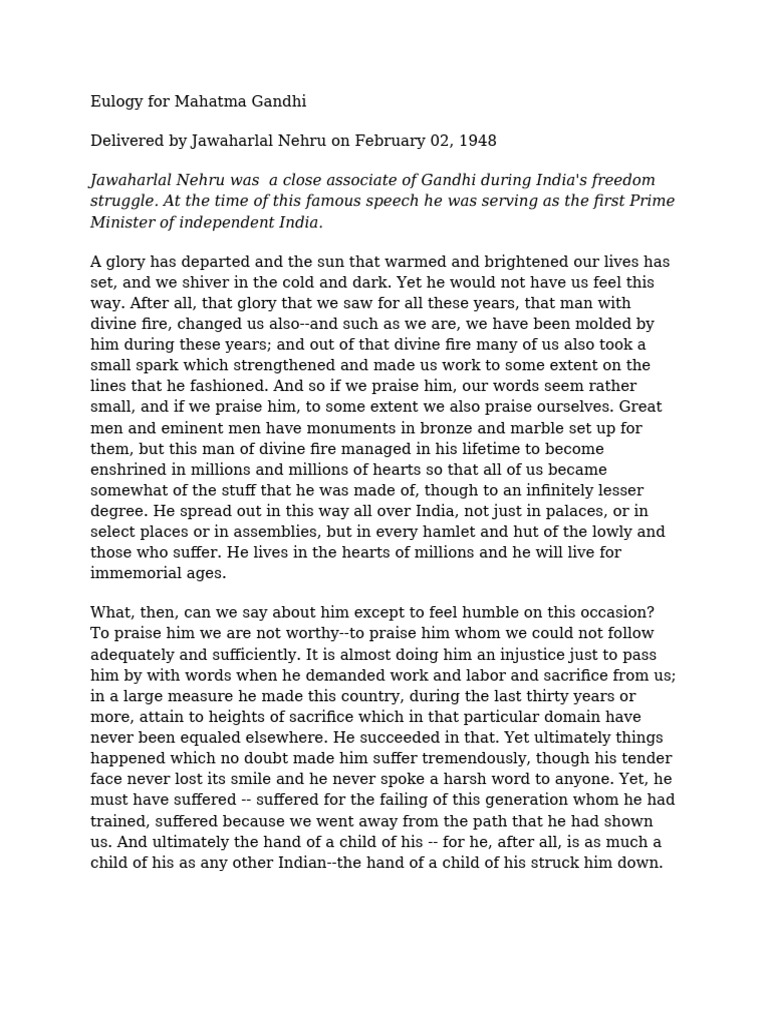 Unseen Passage Sample - Paper 1 | PDF | Jawaharlal Nehru