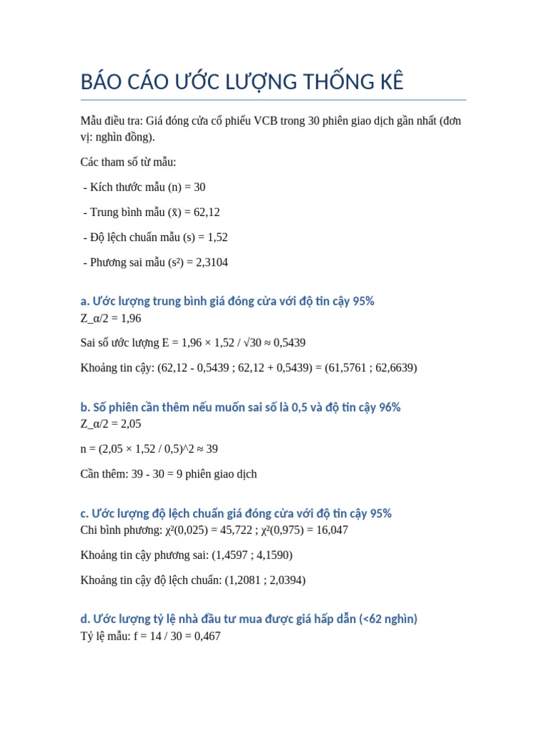 Bao Cao Uoc Luong VCB | PDF