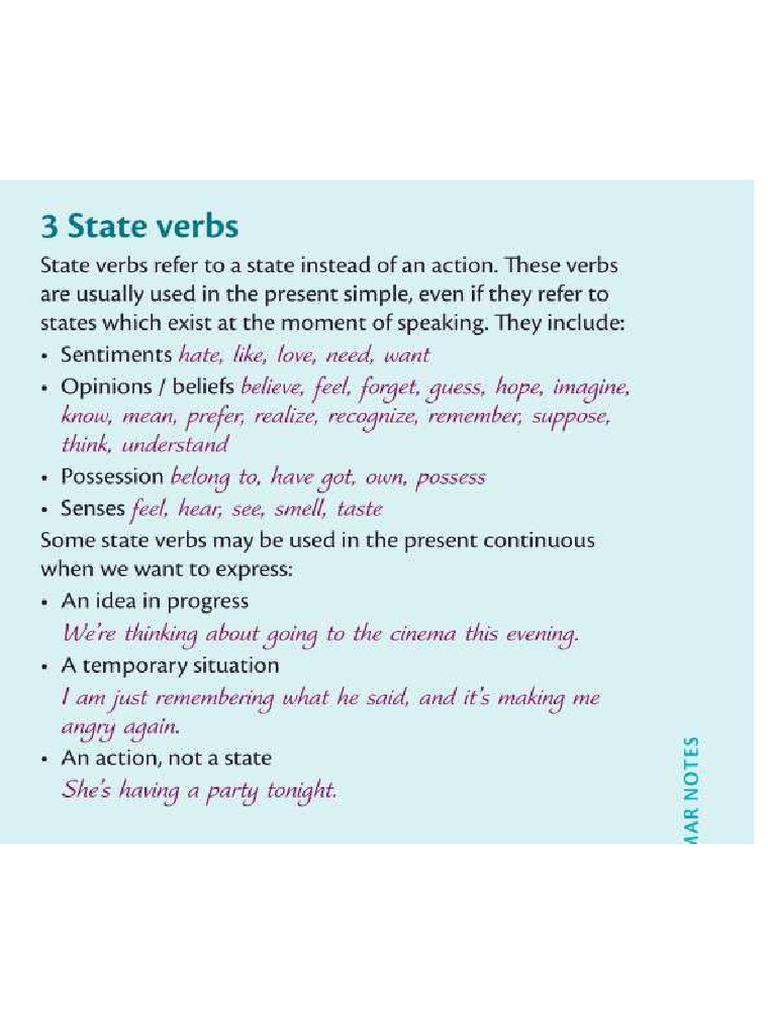 State Verbs | PDF