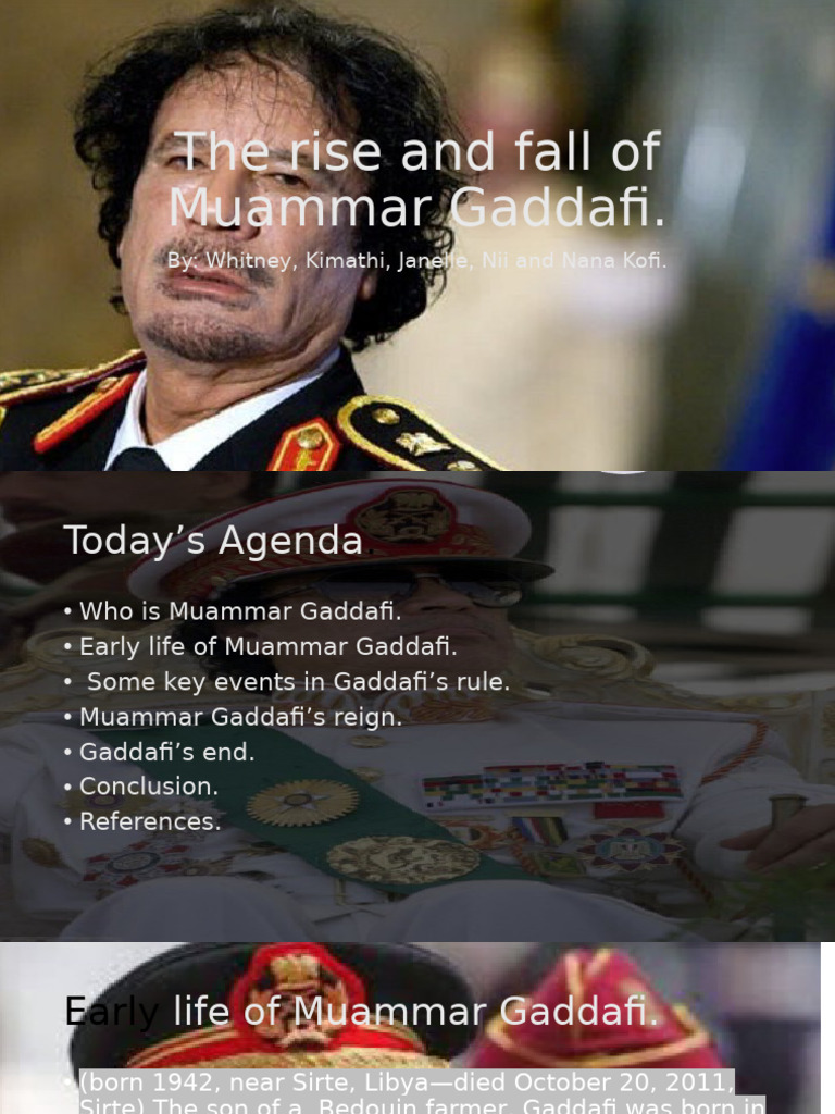 The Rise and Fall of Muammar Gaddafi | PDF