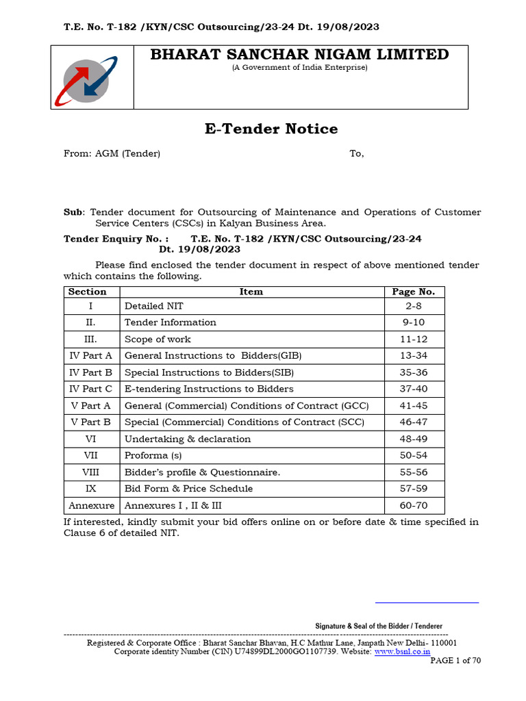 T182 Tenderdocument OCSC | PDF | Invoice | Payments