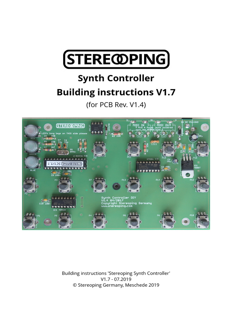 Stereoping Synth Controller Build Guide | PDF | Printed Circuit Board ...