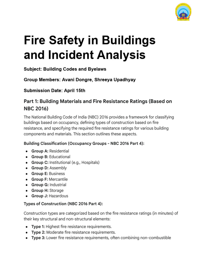 Fire Safety Regulations and Case Study | PDF | Masonry | Wall