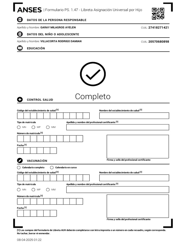 Libreta 2024 - 20570680898 | PDF