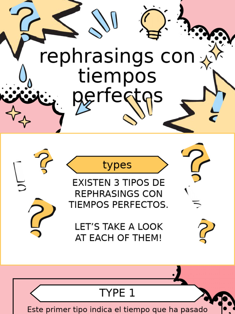 Rephrasings Con Tiempos Perfectos | PDF