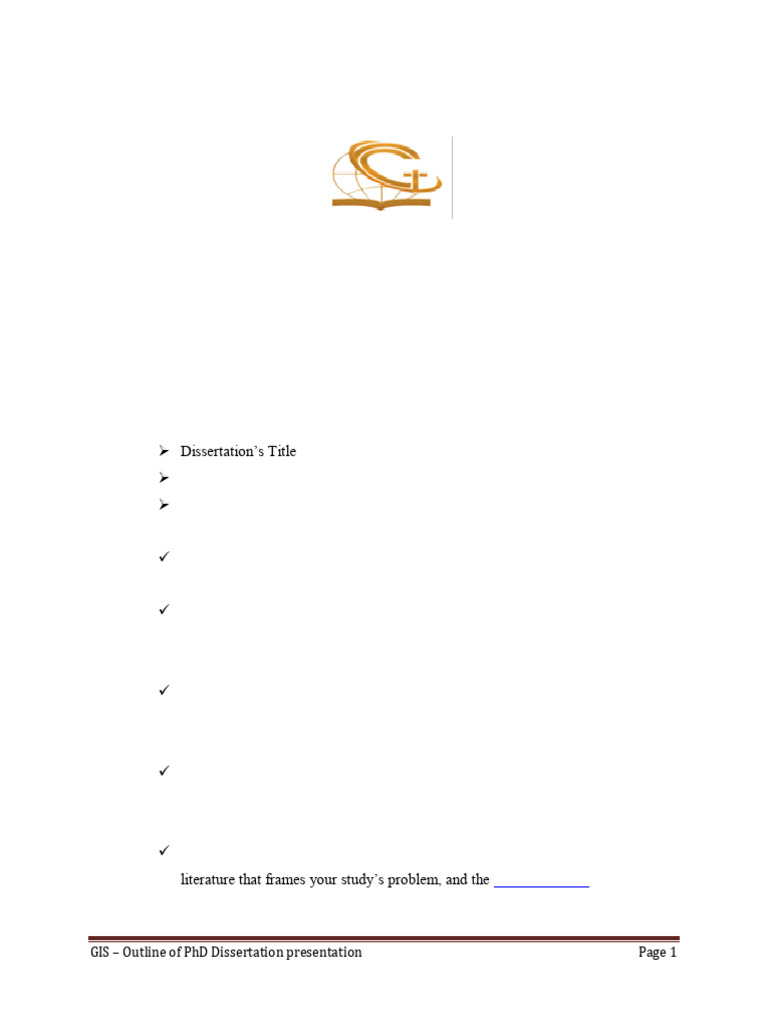 GIS Presentation Outline - Updated! | PDF | Thesis | Hypothesis