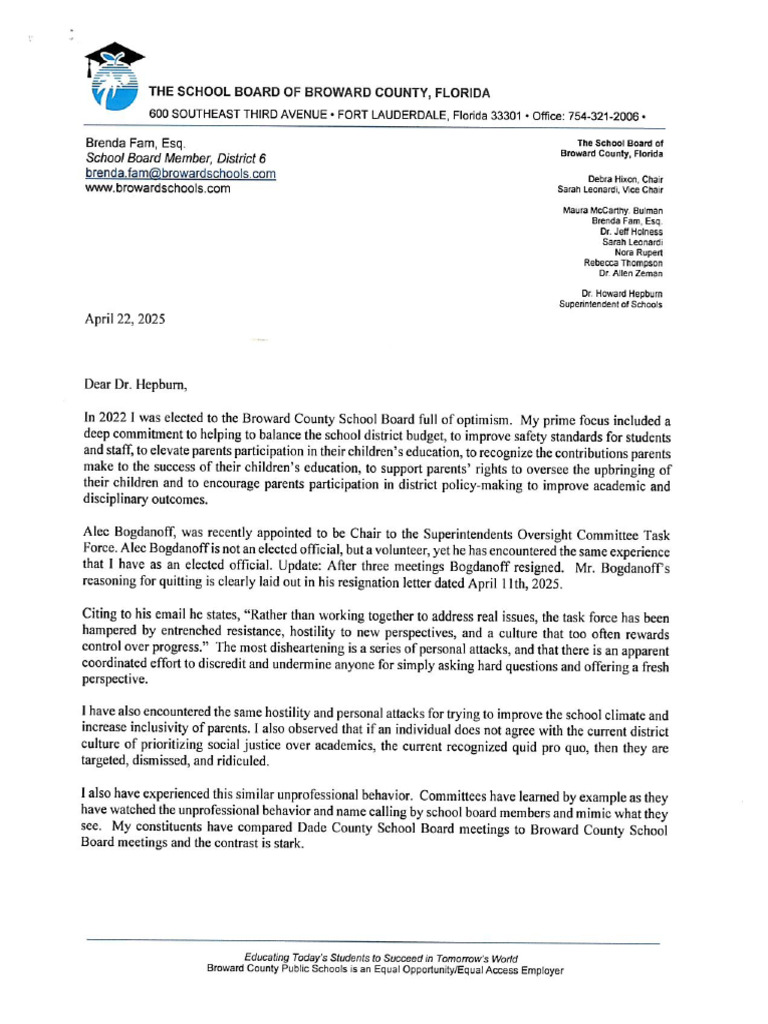 4.22.25 Fam - Resignation Letter | PDF