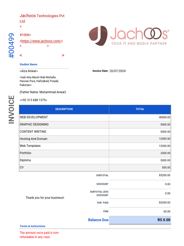 Aiza Invoice | PDF