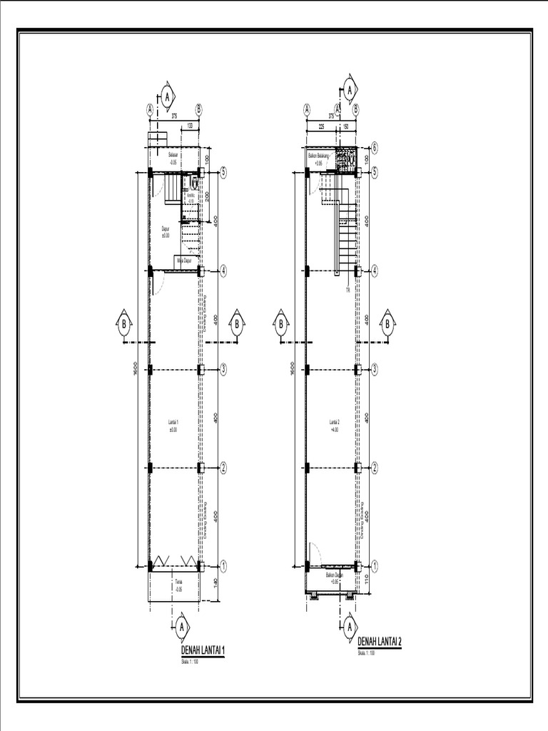 Denah Ruko 2 Lantai | PDF