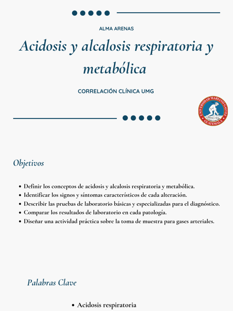 Acidosis y Alcalosis: Diagnóstico y Signos | PDF | Medicina de Cuidados ...