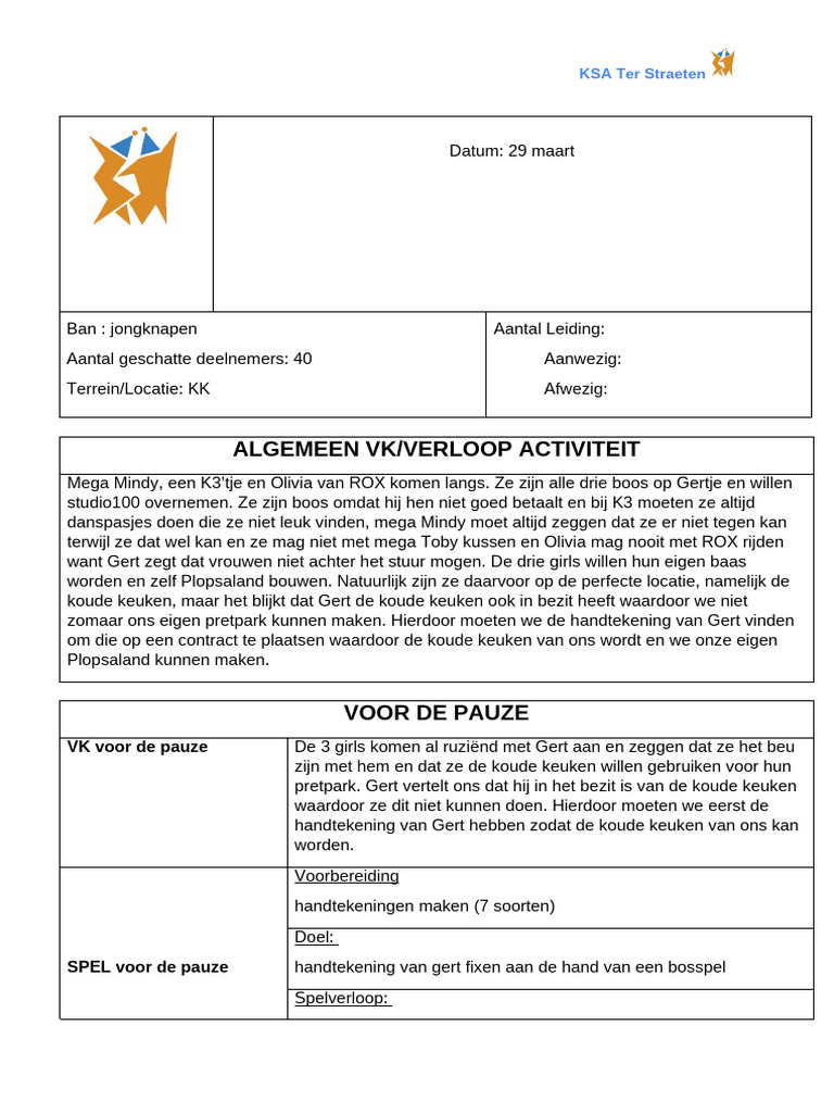 Studio 100 Activiteit | PDF
