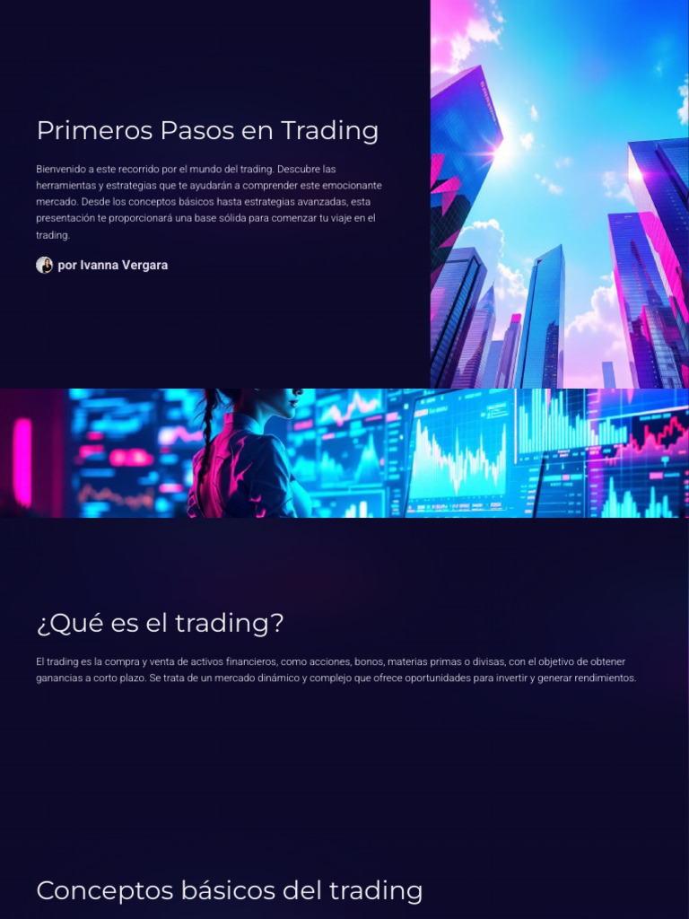 Primeros Pasos en Trading | PDF | Comerciante (Finanzas) | Opción (Finanzas)
