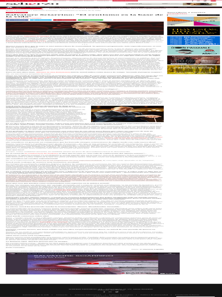 Salvatore Sciarrino%3a “El erotismo es la base de la vida” - Scherzo | PDF | Federico Chopin | Razón