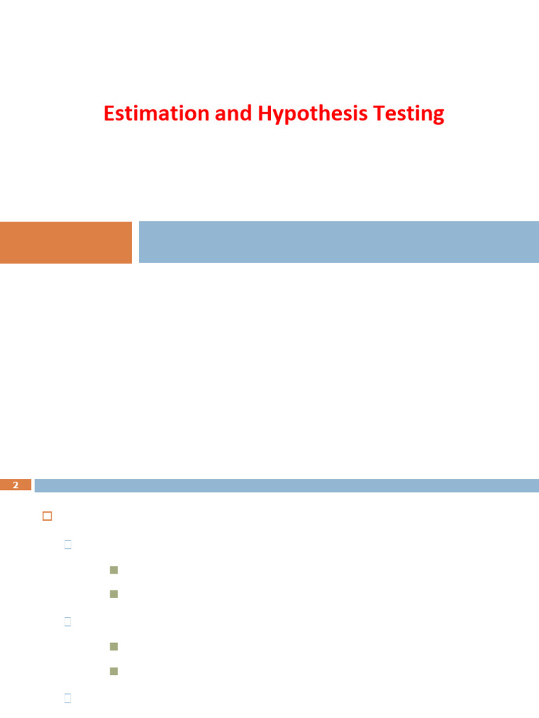 Hypothesis Testing Notes 2025 | PDF | P Value | Estimator