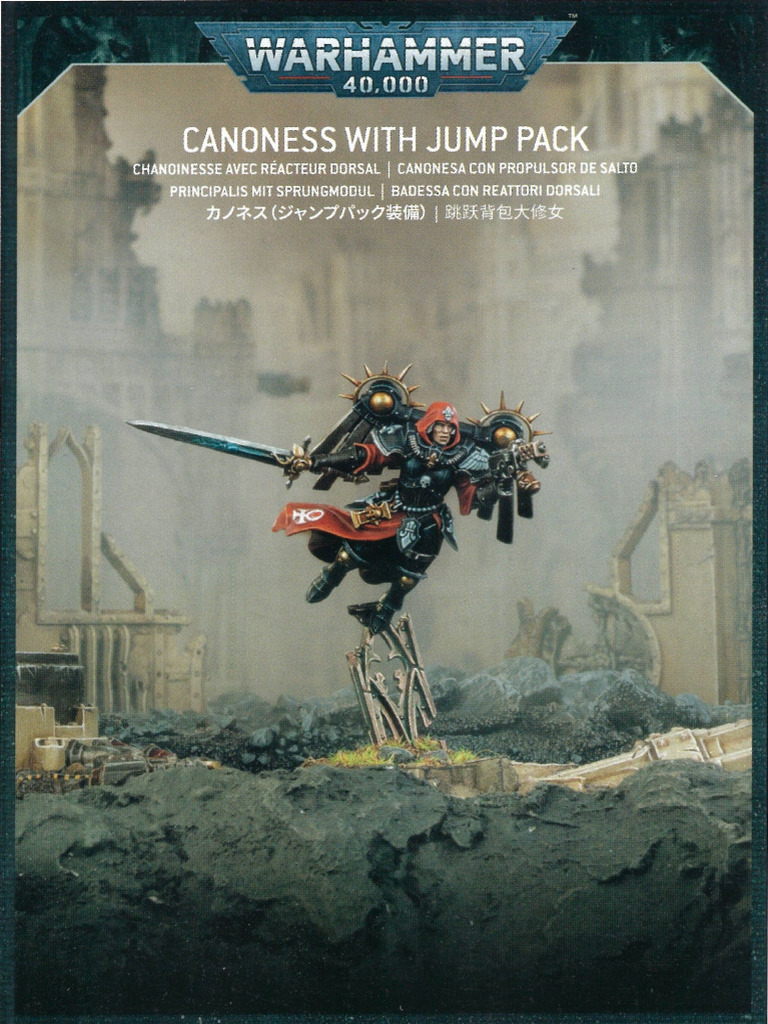 Warhammer 40k Adepta Sororitas Canoness With Jump Pack | PDF | Gaming ...