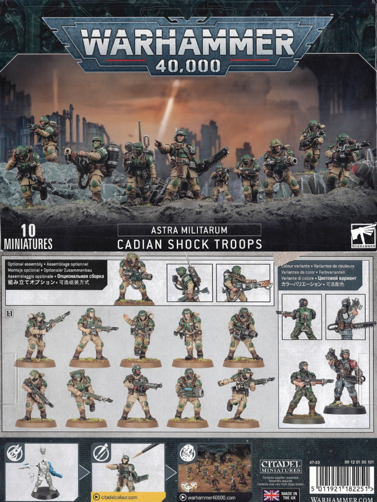 Warhammer 40k Astra Militarum Cadian Shock Troops Box | PDF