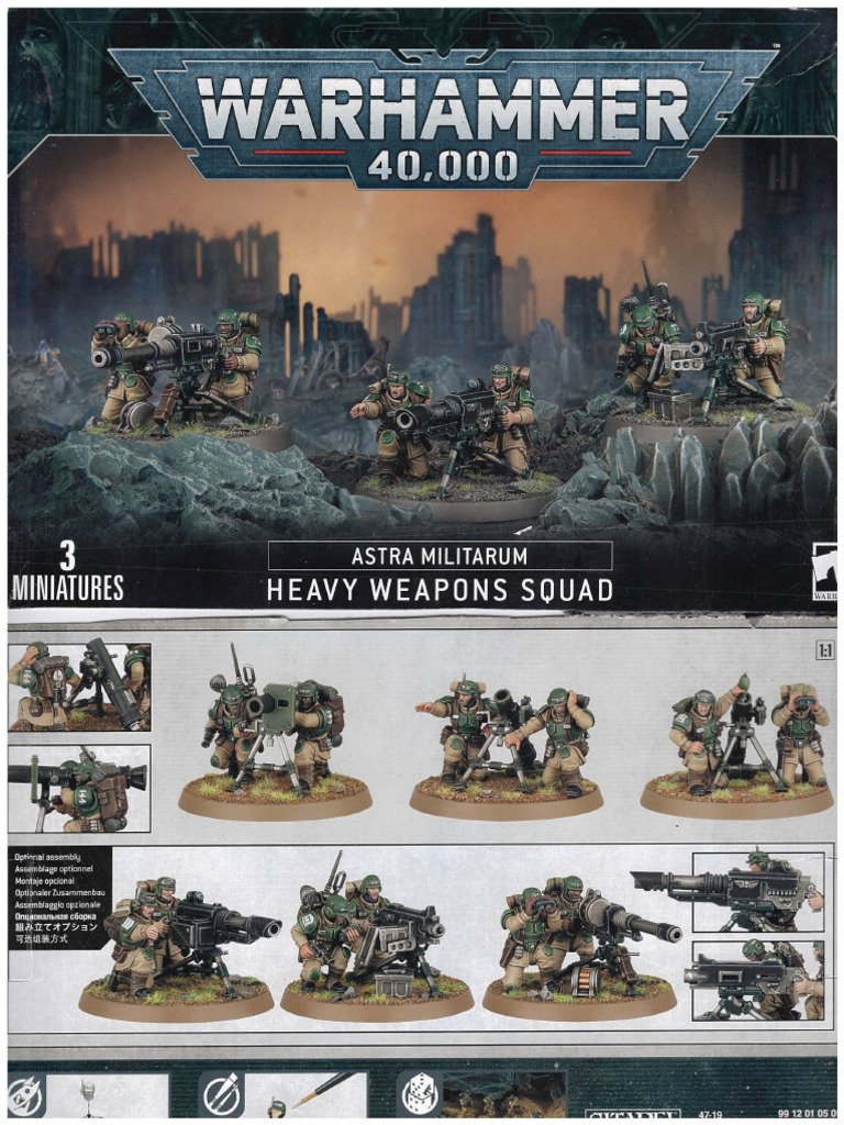 Warhammer 40k Astra Militarum Heavy Weapons Squad Box | PDF