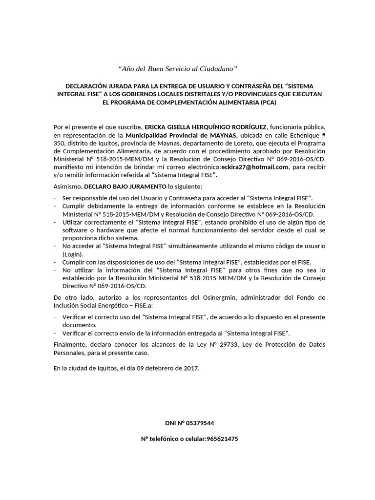 02 Modelo de Declaraci+ N Jurada para Gobiernos Locales Provinciales PCA | PDF