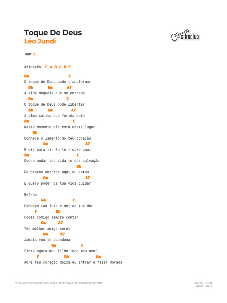 Toque de Deus - Léo Jundi | PDF
