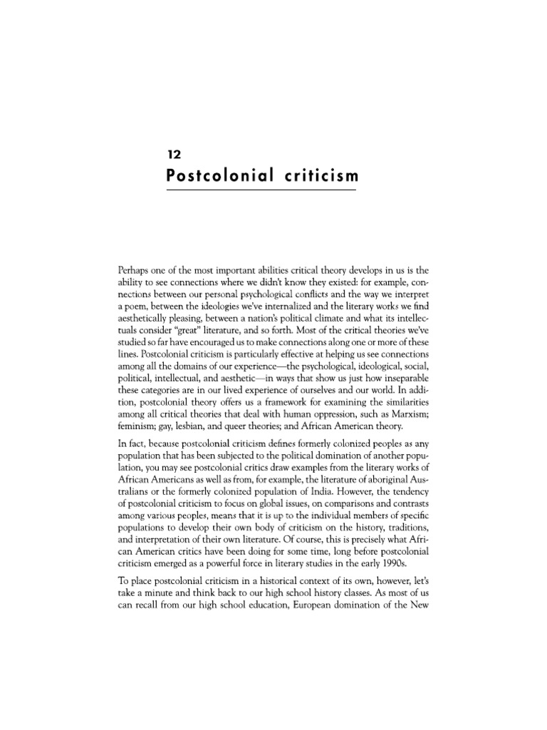 Postcolonial Criticism | PDF