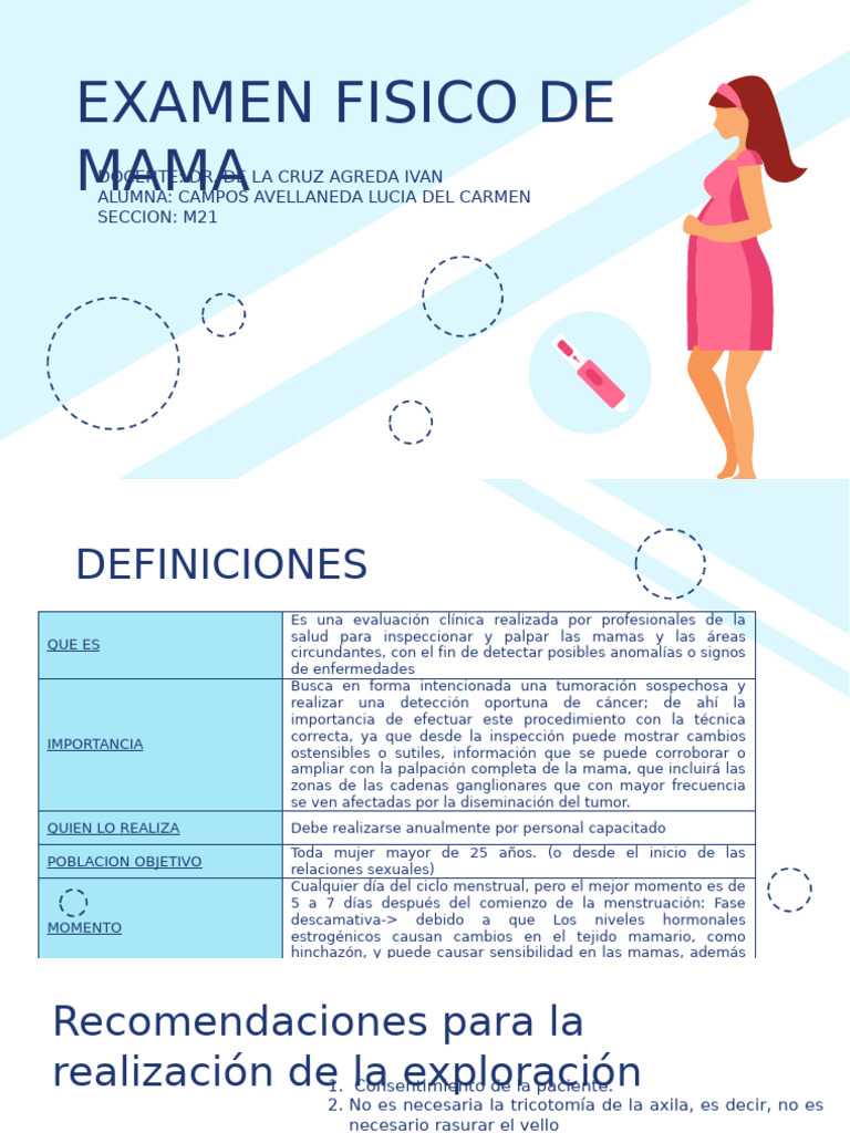 Examen Físico de Mamas: Guía Práctica | PDF | Pecho | Mano