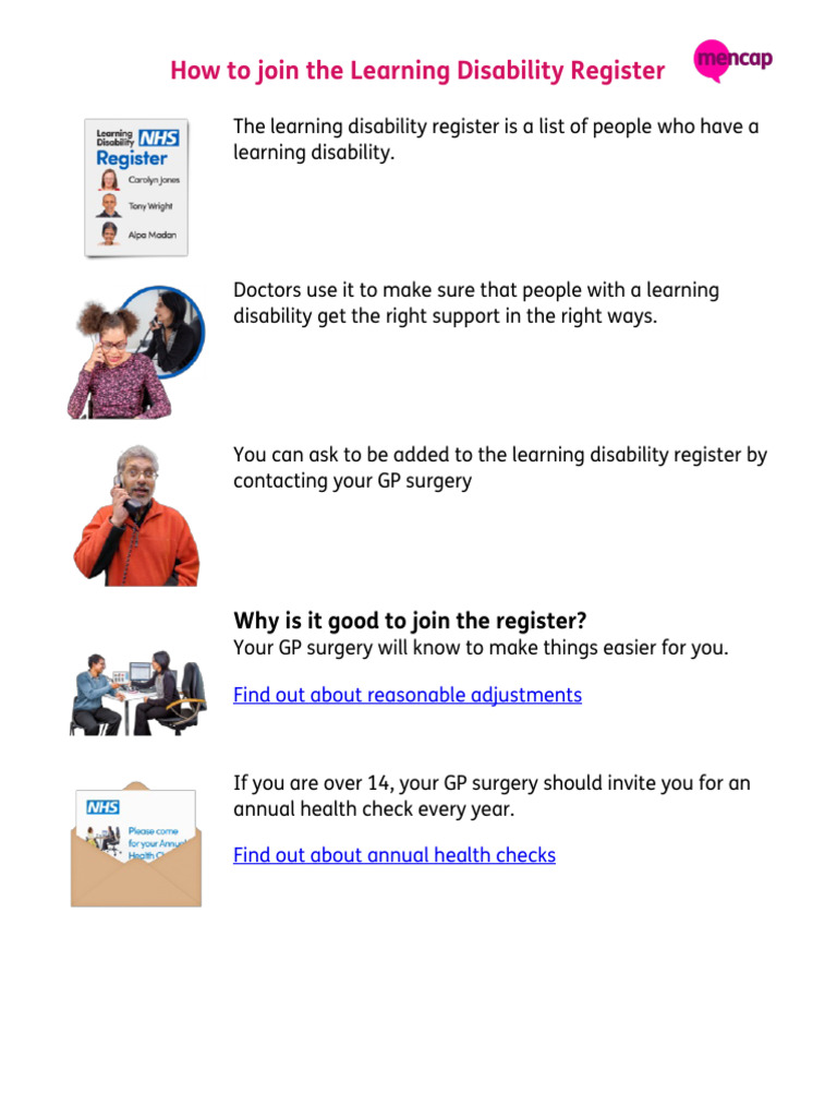 Learning Disability Register | PDF