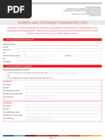 Termination of Membership Form | PDF | Taxes | Government Finances