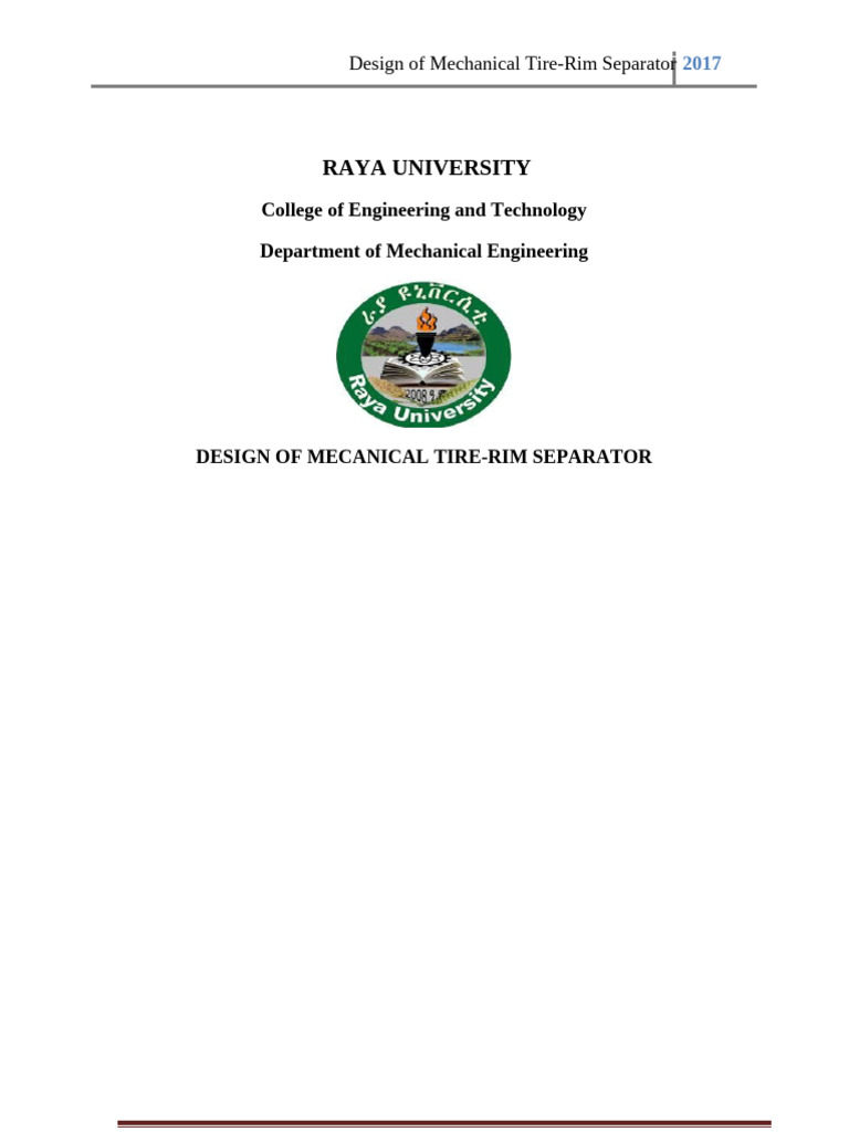 Final BSC 2015 Thesis Part One | PDF | Lever | Tire
