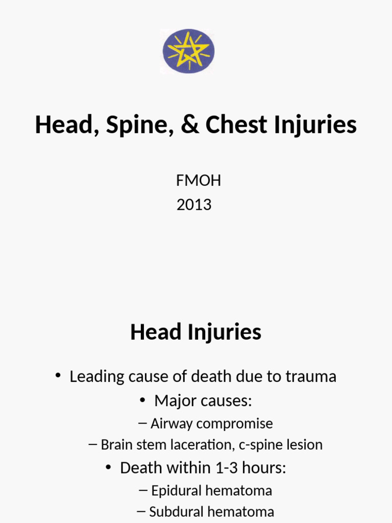 Head and Spine Injury Management Guide | PDF | Traumatic Brain Injury ...