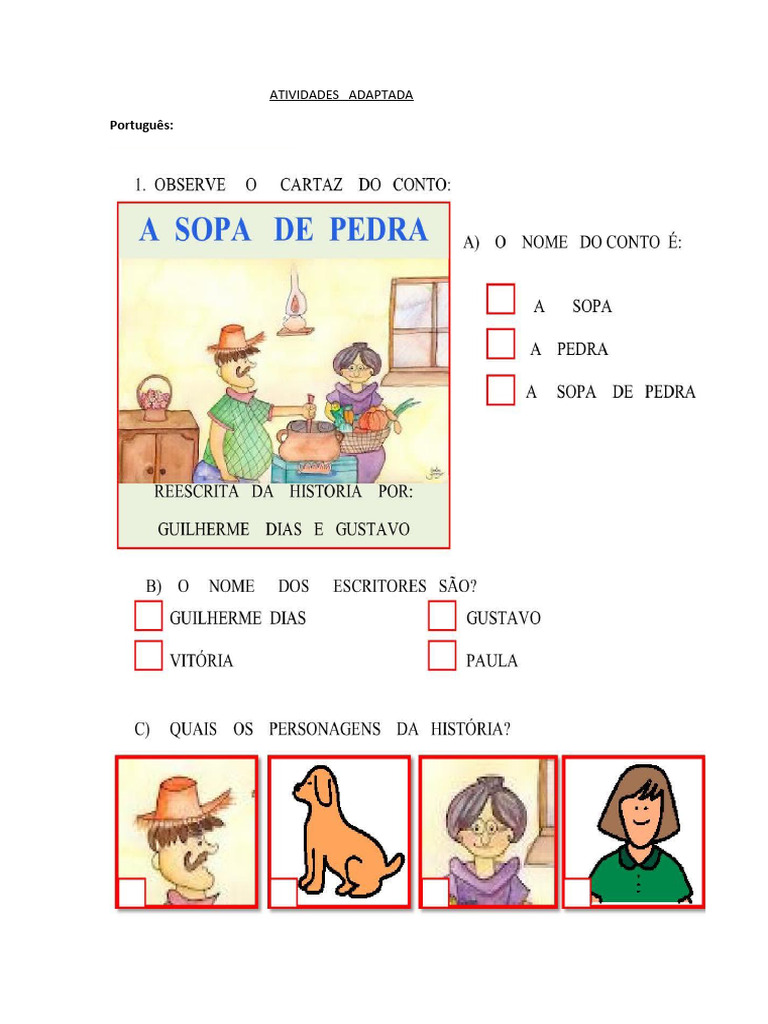 Atividades Adaptada 2 | PDF