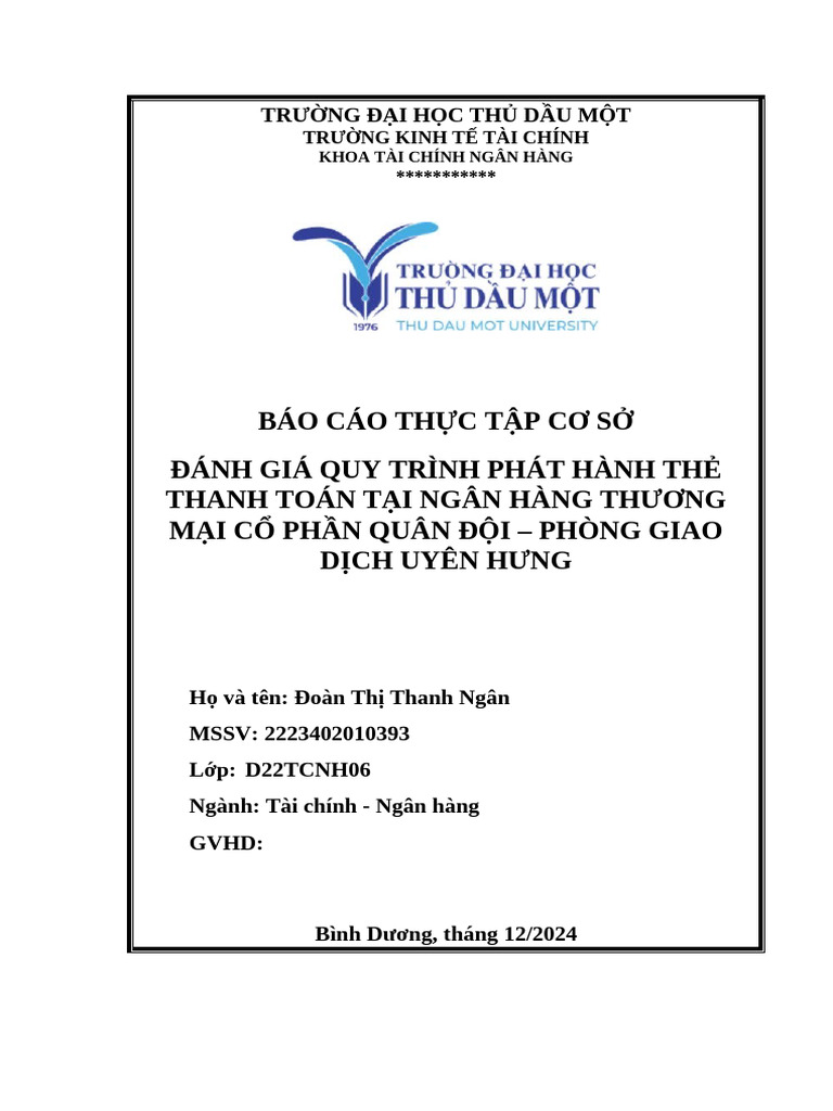 TTCS-2223402010393-ĐOÀN THỊ THANH NGÂN-D22TCNH06 | PDF