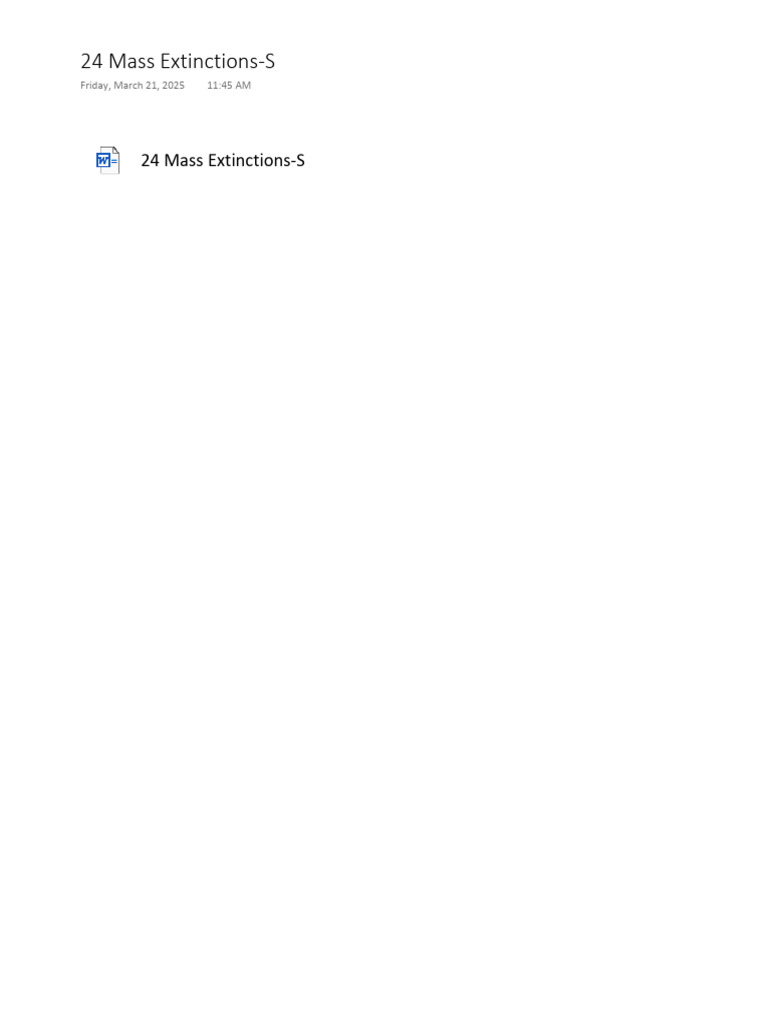 24 Mass Extinctions-S | PDF