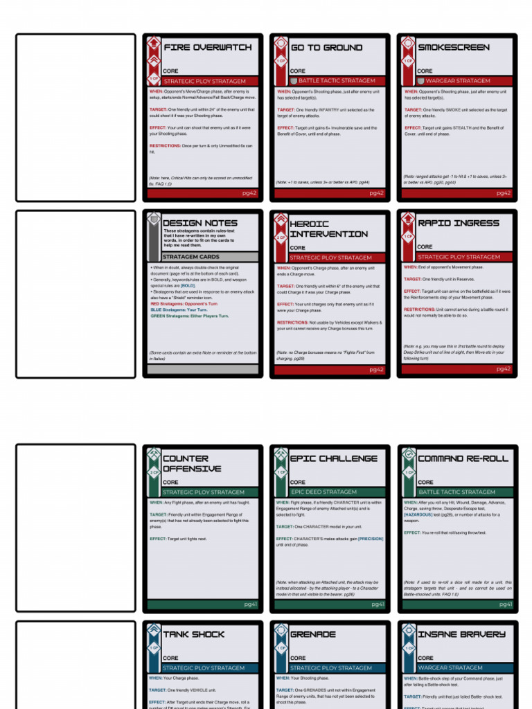 T'Au Empire 40k Stratagem Cards | PDF