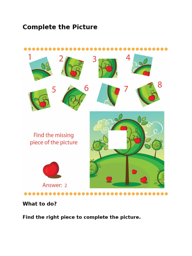 Complete The Picture XVIII EVS Puzzle in Eng | PDF