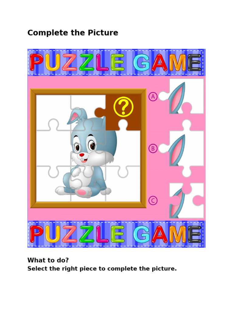 Complete The Picture III EVS Puzzle in Eng | PDF