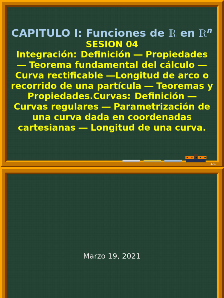 Sesión 2.1 CAP - 01 - Integración, Curvas | PDF | Curva | Integral