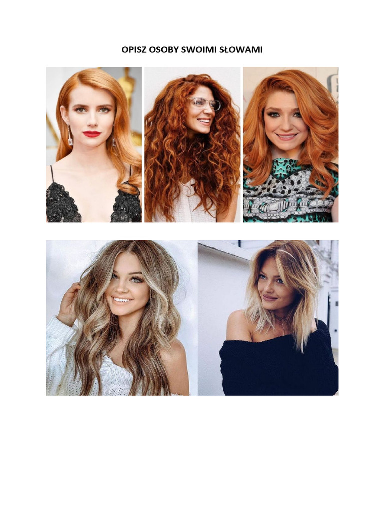 Wygląd Osoby Opis Z Użyciem Have | PDF