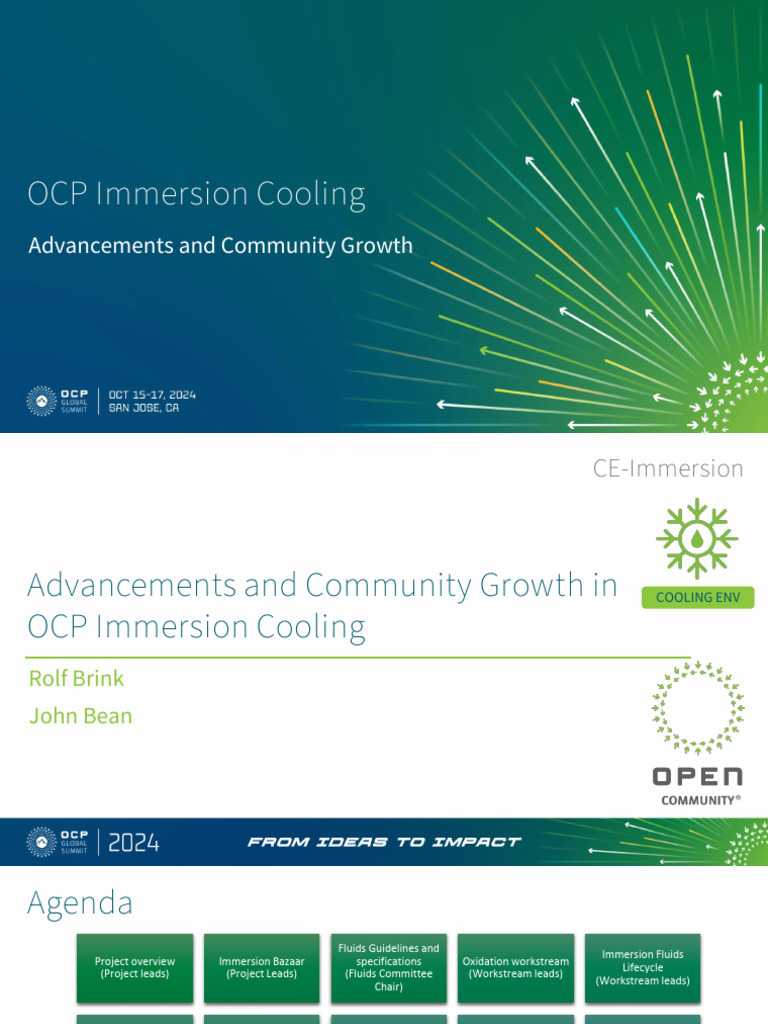 5491 - Advancements and Community Growth in OCP Immersion Cooling | PDF | Graphics Processing ...