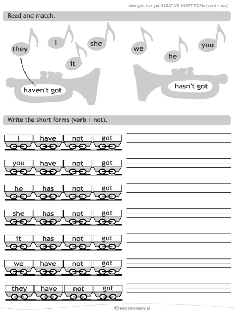 Verbs Have Worksheets - 5 | PDF