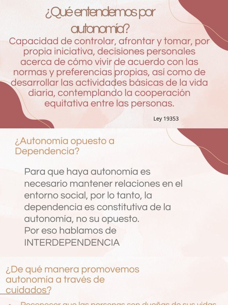 Autonomía: Definición y Promoción | PDF