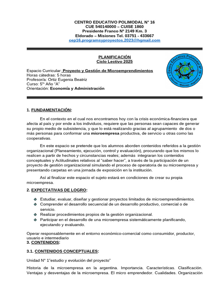 Modelo de Planificacion - Cep 16 - 2023 | PDF | Presupuesto | Mercado (economía)