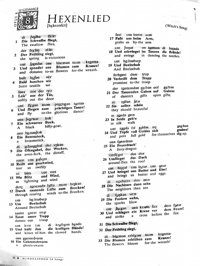 Hexenlied | PDF