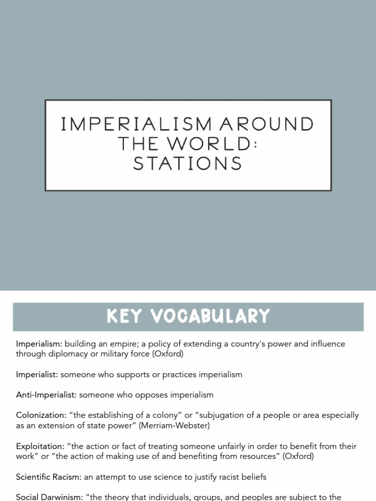 Imperialism Around the World Stations (1) | PDF | Imperialism | British ...